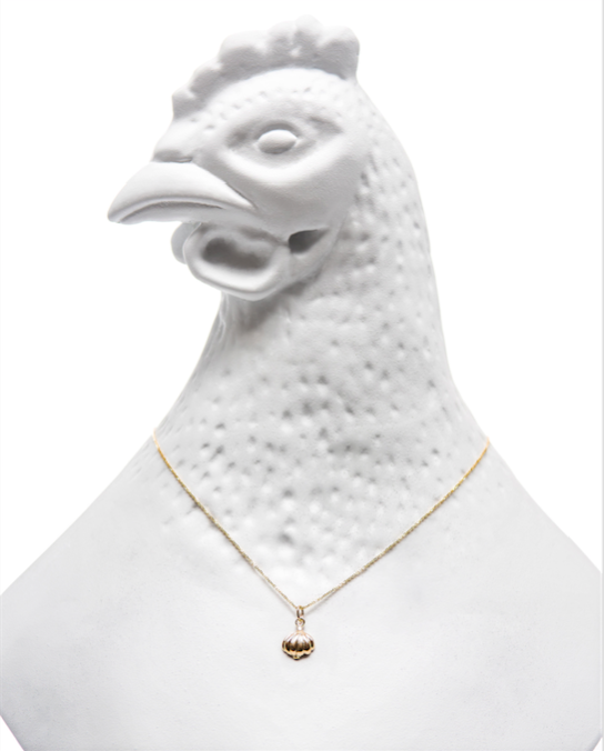 Garlic Pendant, 14K Yellow Gold - Delicacies
