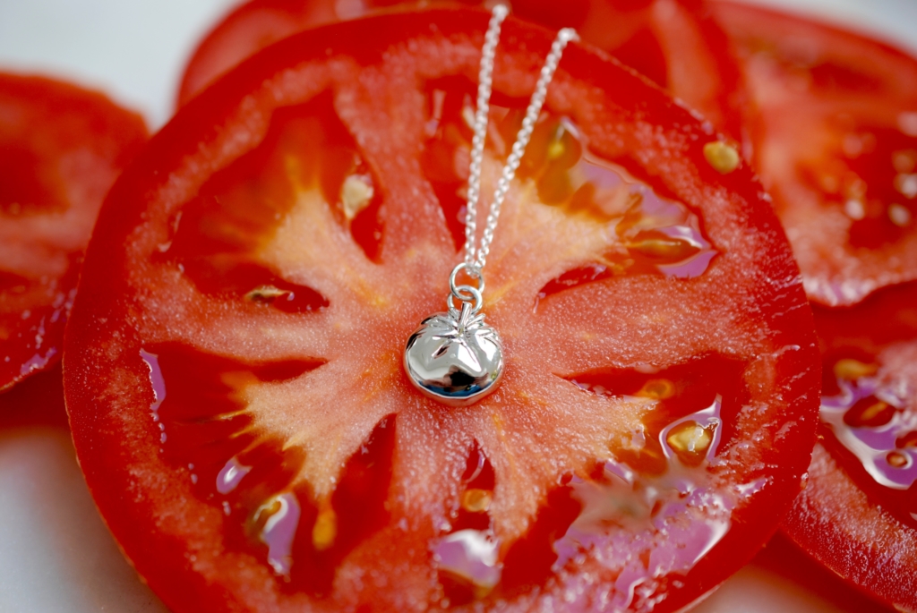 Tomato Necklace, Sterling Silver - Delicacies