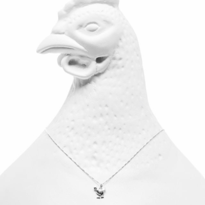 Chicken Necklace, Sterling Silver - Delicacies