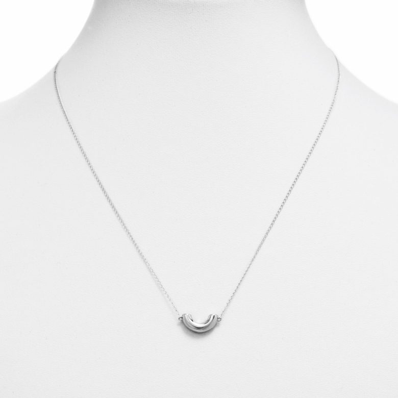 Elbow Macaroni Necklace, Mini Size, Sterling Silver - Delicacies