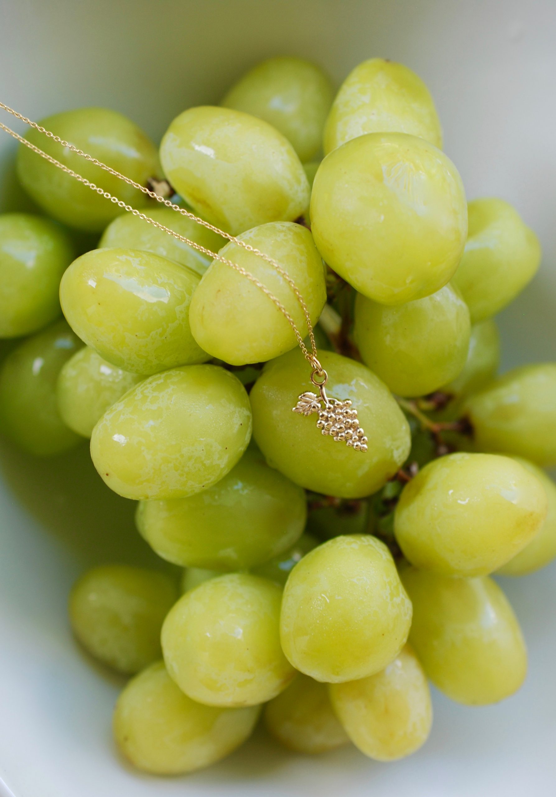 Grapes Pendant, 14K Yellow Gold - Delicacies