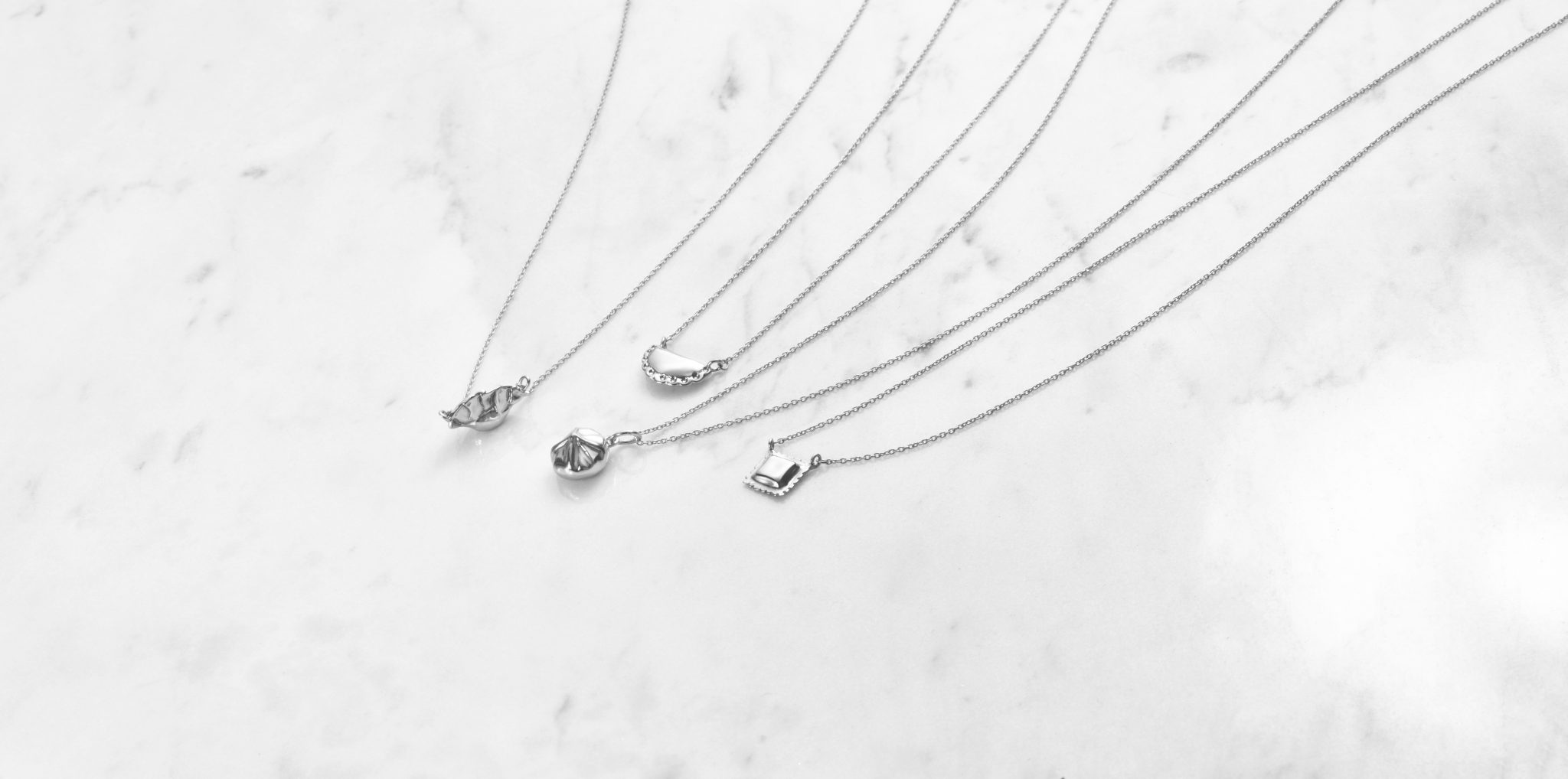Gyoza Necklace, Sterling Silver - Delicacies