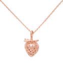 Strawberry Necklace, Rose Gold Plated - Delicacies