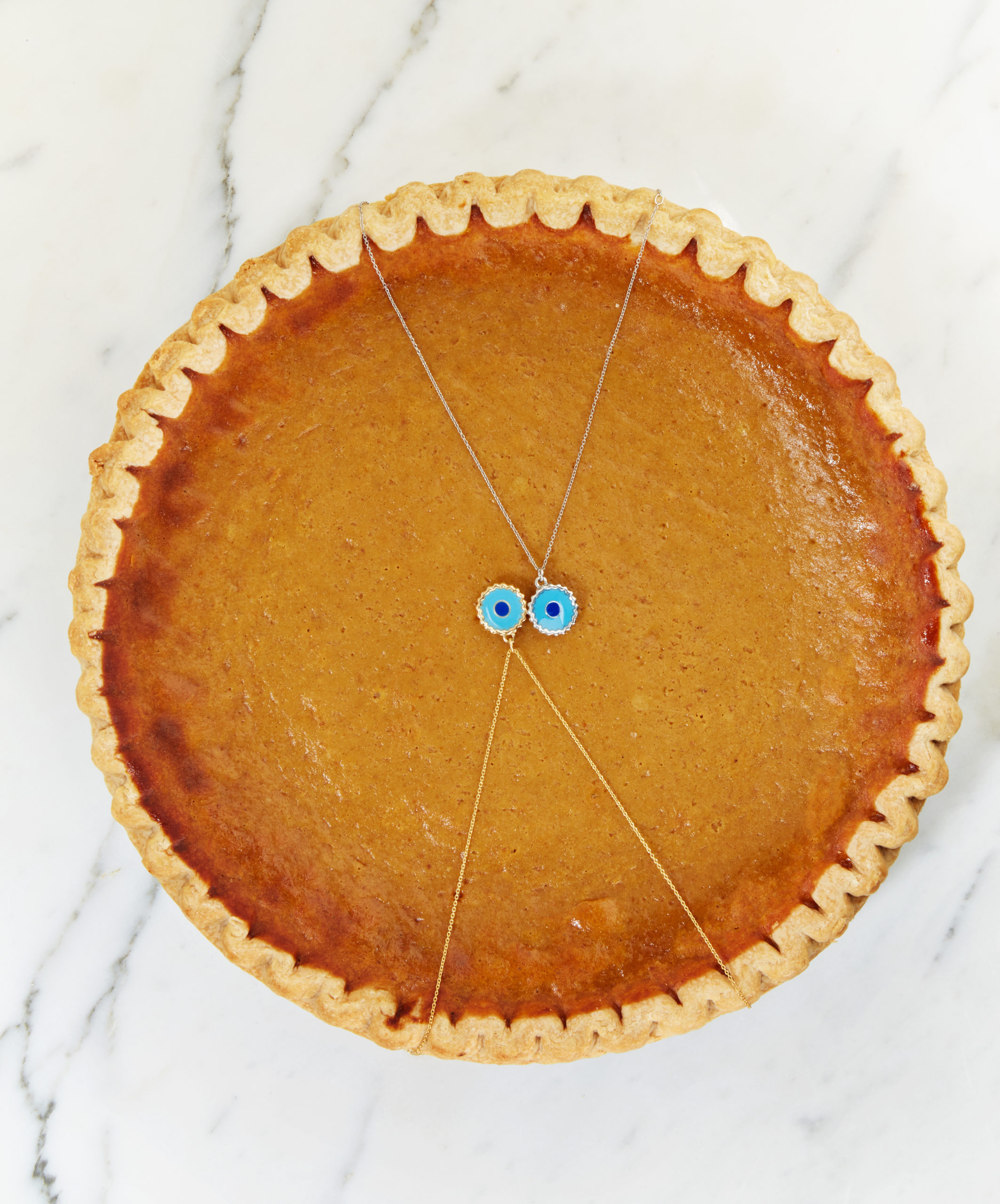 'Evil Eye' Pie Necklace, Sterling Silver - Delicacies
