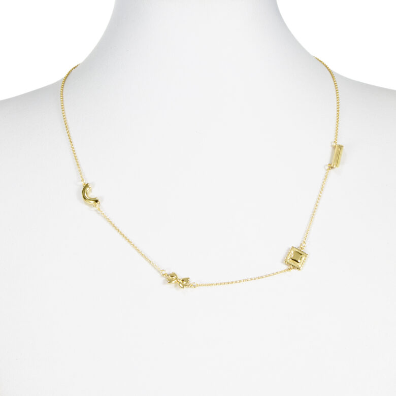 Pasta Obsessed Necklace, Yellow Gold Plated - Delicacies