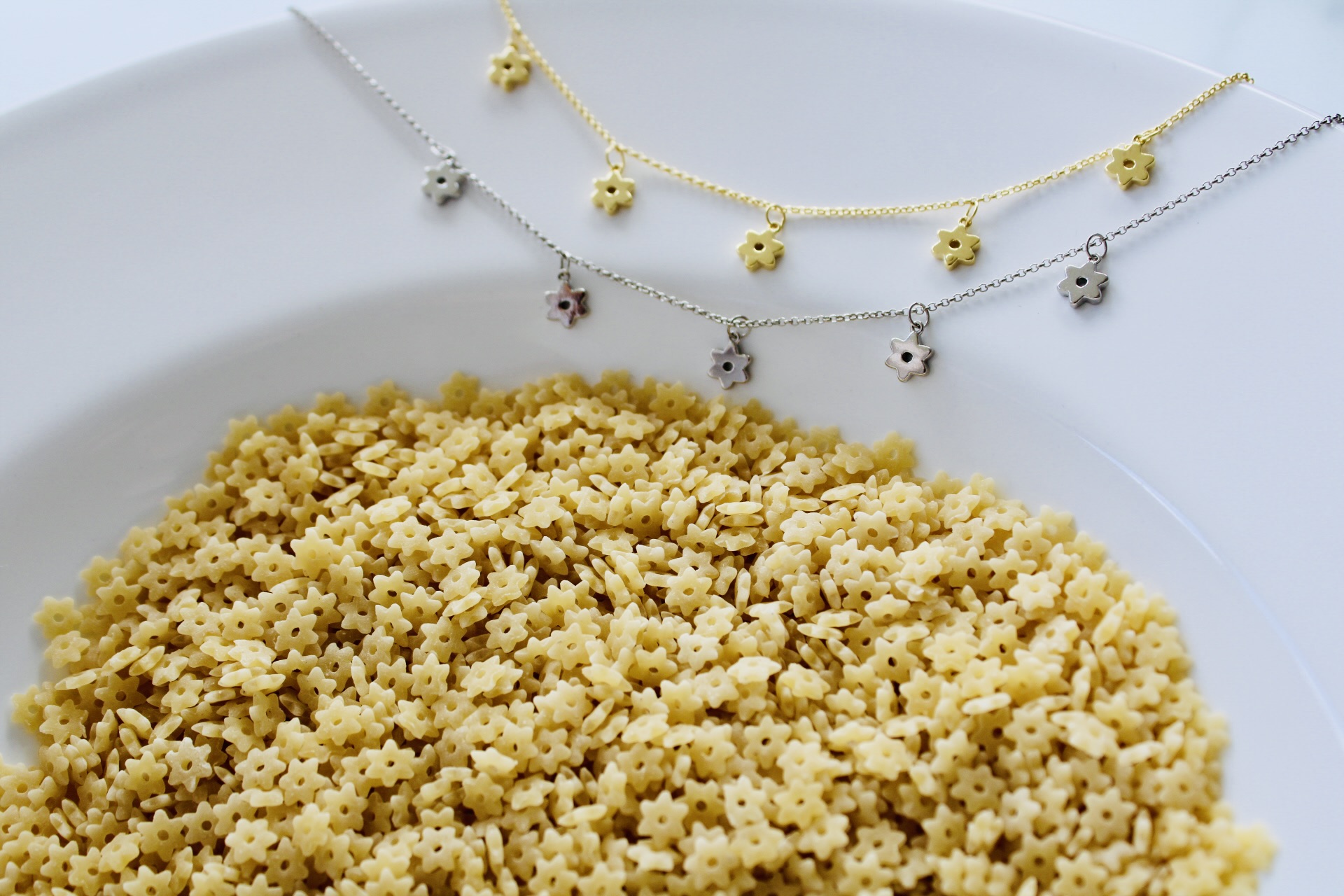 Stelline Pastina Necklace, Sterling Silver - Delicacies